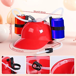 Bachelor Party drinkin hat, 2 Pack Funny Hats for men, Bier hat with Straws, Perfect Bier Helmet for Party Games, Unique Party Accessories for adult