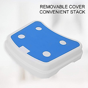 QIRG Shower Stepping Stool, 4 inches Stackable Non Slip Sturdy Removable Portable Bath Step Stool Heavy Duty Child Footstool Toddler Safety Steps with Rubber Foot Pad for Kitchen, Bathroom, Toliet