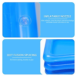 YARNOW Inflatable Cooler, 4PCS Inflatable Ice Serving Bar Coolers for Parties, Salad Picnic Ice Food Drinks Buffet Server Tray for Indoor Outdoor Party (Transparent)