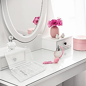 WYOMER 4 Pack 6-Grids Plastic Fishing Tackle Bait Hooks Storage Box Mascara Brushes Container Plastic Storage Organizer Container for Crafts, Beads Earrings