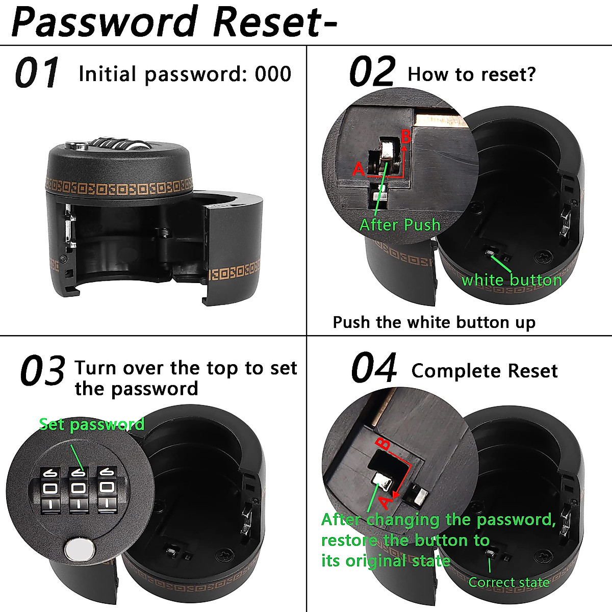 YAODHAOD Combination Lock for Wine, Drink Bottle Lock, Bottle Password Code Digital Lock, Reusable Wine Whiskey Bottle Top Stopper (Diameter of the Bottle Mouth Must Be Between 26mm to 28mm)