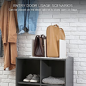 XCELLENT GLOBAL XG Purse Organizer for Closet,Plastic Shelf Dividers Organizer for Vertical Purse Handbag Sweater Shirts in Pantry Bedroom 2 Sets White HG649