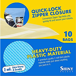 [ 10 COUNT ] JUMBO SIZE - BIG - 8 GALLON - HUGE Resealable Bag with Zipper Top for Storage - X-Large Size for Seasonal Clothing, Blanket, Bedding, Towels at Home, Travel, Moving, or On the Go - 22" x 24"