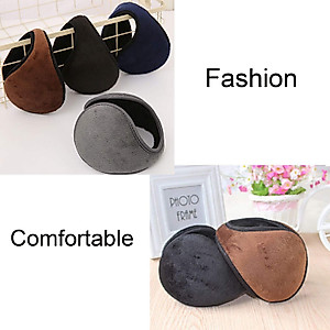 WeiMeet 4 Pieces Unisex Fleece Earmuffs Foldable Earmuffs Winter Outdoor Ear Warmer Men’s Earmuffs Women’s Earmuffs (Mixed Color)