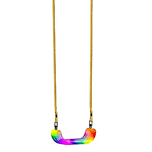 XDP Recreation Firefly LED Lighted Swing with 3 AA Batteries INCLUDED. Motion Sensored Kids Backyard Swingset, Porch or Tree Swing Seat Accessory, Plastic, Clear
