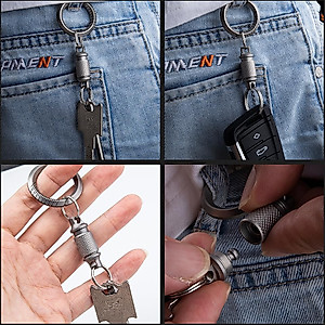 WARHERO Titanium Key Chains Clip For Car Keys Quick Release Detachable Keychain Clip Mini Pull Apart Key Rings Lightweight and Durable Design Key Organizer