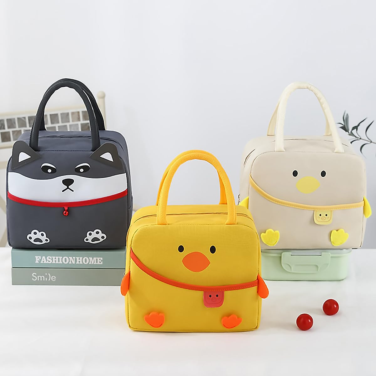 Cute Lunch Box Reusable Duck Lunch Bags for Women Cute Lunchboxes Kawaii Animal Lunch Bag Cooler for Picnic Office Work Travel