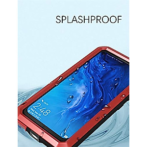 LOVE MEI for Huawei P40 Lite Case, Aluminum Metal Gorilla Glass Waterproof Shockproof Military Heavy Duty Sturdy Protector Cover Hard Case for Huawei P40 Lite (P40 Lite, Black)