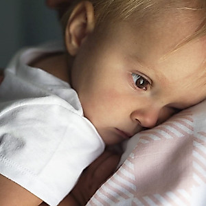 Ziggy Baby Muslin Burp Cloths, Burpy Bib Set (3 Pack) Pink Peony, Heart and Buffalo Plaid