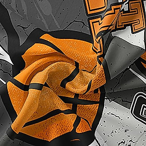 BailiPromise Basketball Sports Microfiber Flat Fitted Sheets Set for Children Graffiti Style Soft Bed Sheets Basketball Frames Kids Sheets Set Twin Size 1 Fitted Sheet, 1 Flat Sheet, 2 Pillow Cases