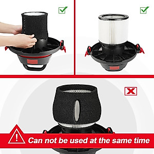 Shop-Vac 6 Gallon 3.0 Peak HP Wet Dry Vacuum+ 90585 Foam Sleeve Filter