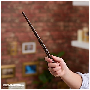 Wizarding World Harry Potter, 12-inch Magical Collector Hermione Granger Wand with Stand & Die-cast Icon, Magical Creatures Series