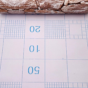 SimpleLife4U Self-Adhesive Shelf Liner Removable Contact Paper Refurbish Apartment Dorm Shop Ugly Wall, Modern Bricks, 17.7 Inch By 9.8 Feet