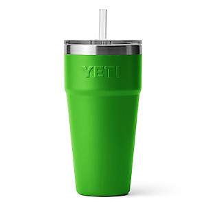 YETI Rambler 26 oz Straw Cup, Vacuum Insulated, Stainless Steel with Straw Lid, Canopy Green