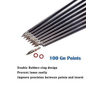 Pinals Traditional Archery 300 340 400 500 600 Spine Carbon Feather Arrows for Recurve Compound Bow Longbow Hunting Targets Arrow 12PCS 400 31"