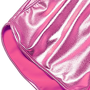 Juniors Pink Metallic Shorts Shiny Sparkly Dance Hot Pants for Teen Girls 12 13