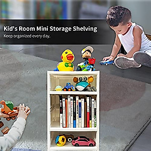 YekouMax Bookshelf, Bookcase with Adjustable Storage Shelves, Kids Bookshelf, Stackable DIY Height Corner Bookshelf, Plastic Cube Organizer for Desk, Office, Living Room, Study, Bedroom