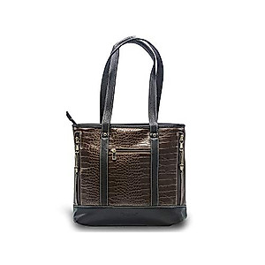 Goson Premium Crocodile Embossed PU Faux Leather Concealed Carry Purse Tote