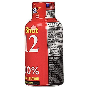 Stacker 2 B12 Energy Shot 24 Count Acai & Pomegranate 2oz Daily Value 10,000%