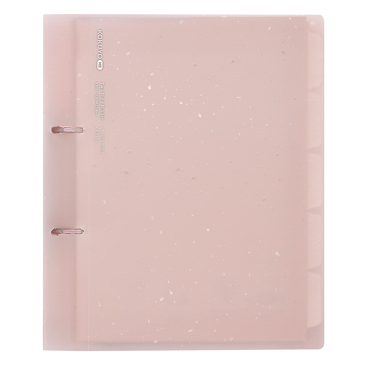 Kokuyo Me 2-Ring Loose Leaf Binder, B5, Up to 100 Sheets, Taupe Rose, Japan Import (KME-TRBPP358MV)