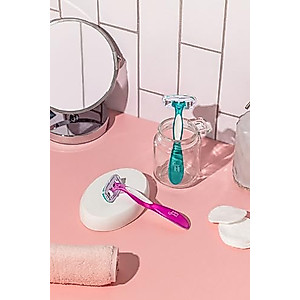 BIC Soleil Sensitive Advanced Women's Disposable Razors With 360 Degree Water Activated Moisture Strip for Enhanced Glide, Shaving Razors With 5 Blades, 5 Count