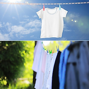 uxcell 2pcs Windproof Clothesline, 10M 33ft Plastic Non-Slip Clothes Drying Rope Portable Travel Clothesline for Courtyard Outdoor Laundry Camping, White