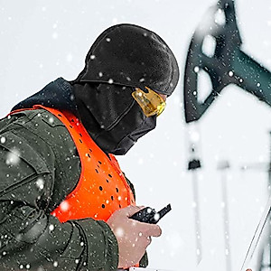 Mens Balaclava Winter Ski Face Mask Breathable Windproof Thermal for Motorcycle Riding Cycling in Cold Weather Black