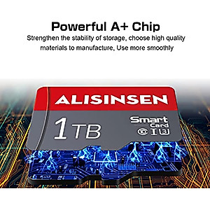 Flash Memory Cards 1TB Micro SD Card 1TB High Speed TF Card Class 10 Mini SD with Adapter for Cell Phone/Body Camera/Dash Cam/Tablet and Drone
