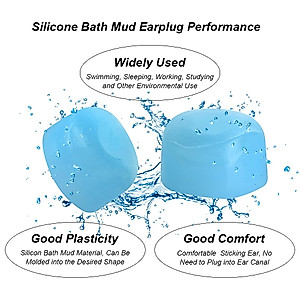 3+2 Pairs Reusable Super Soft Silicone Earplugs, Comfortable Ear Plugs That can Quickly Eliminate Noise, Suitable for Swimming, Sleeping, Snoring, Working, Studying, Loud Noise