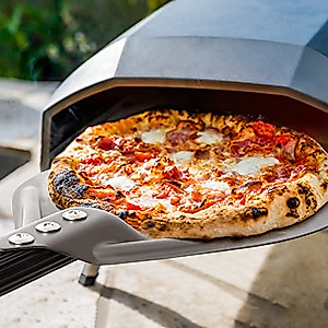 Joylongde Pizza Turning Peel Round Anodized Aluminum Perforated Pizza Peel Turner With Metal Handle Pizza Paddle Spinner For Outdoor Pizza Oven Accessories 7 Inch