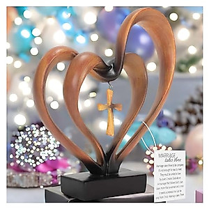 TZufa Wedding Anniversary Couples Gift - 25th 50th Anniversary Wedding Gift Ideas for Wife, Husband, Happy Anniversary, Wedding Decoration for Parents, Her/Him - Brown