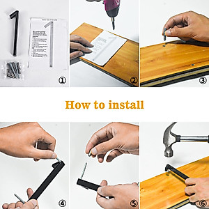 5" Floating Stainless Steel Address House Number, Modern Metal Anti-Rust House Numbers with Nail Kits for Door Garden Mailbox Decor Visibility Signage (1)