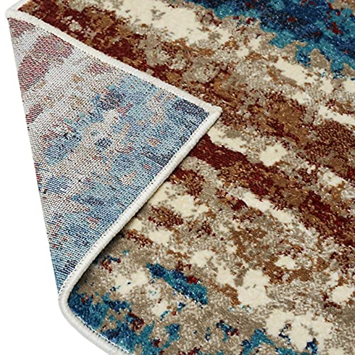 LUXE WEAVERS Lagos Collection 7501 Passion 9x12 Abstract Area Rug