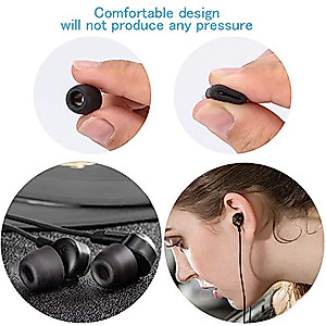 [6 Pairs] Foam Earbud Tips S M L for 5mm-7mm Earphone Anti-Slip Silicone Earbud Covers Memory Ear Bud Foam Rubber Tips Noise Cancelling in Ear Headphone Tips