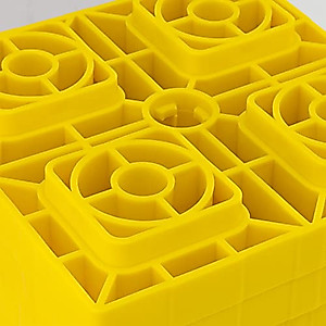 RecPro RV Leveling Blocks Stackable 10 Piece | Compatible with Single Wheels, Double Wheels, Hydraulic Jacks, Tongue Jacks and More