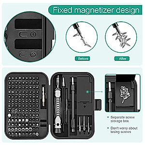 ORIA Precision Screwdriver Set, New Version 130 in 1 Screwdriver Kit with 120 Screwdriver Bits(117 PCS 28mm, 3 PCS 35mm), Repair Tool Kit with Magnetizer for Smart Phone, Household Appliances