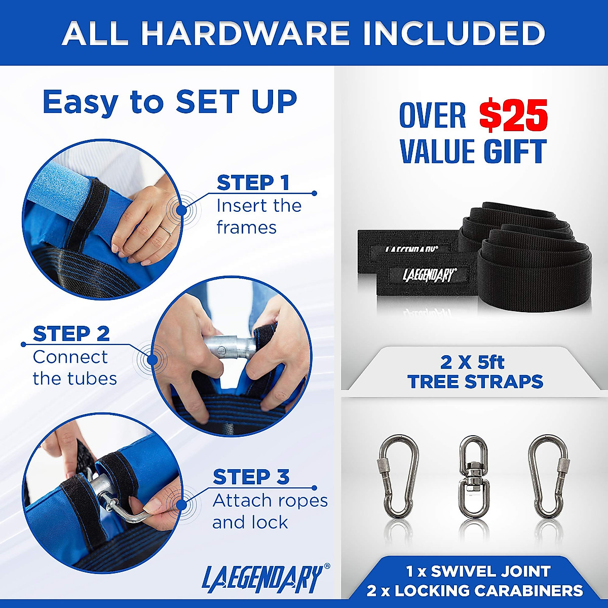 LÆGENDARY Saucer Swing for Kids and Adults - 60 Inch Round Tree Swing for Outdoor Swing