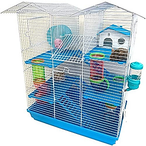 5 Floor Large Twin Towner Large Habitat Syrian Hamster Rodent Gerbil Mouse Mice Rat Wire Animal Cage