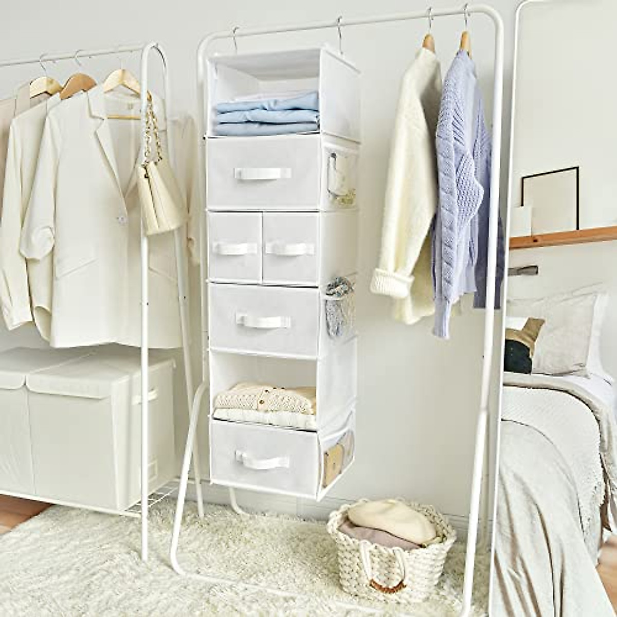 GRANNY SAYS Bundle of 1-Pack Closet Door Organizer & 3-Pack Storage Containers for Organizing
