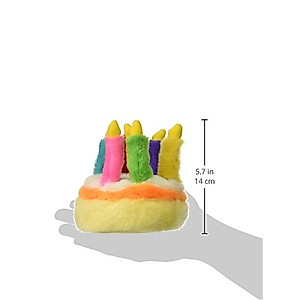 Multipet Plush 5.5-Inch Musical Birthday Cake Dog Toy (1 Count), All Breed Sizes