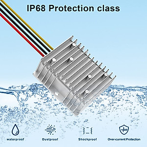 DC 36V/48V Step Down to 24V 10A 240W Voltage Regulator Buck Converter Golf Cart Reducer Power Converter Waterproof Module Transformer