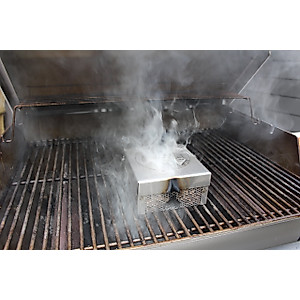 Smokehouse Products Smoker Box 304 Stainless Steel with Draft Control (9700-000-0000), One Size, Silver