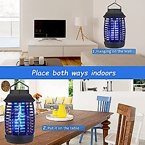 Michael Doss Bug Zapper Indoor & Outdoor, Mosquito Electric,Indoor Plug in,Effective Killer Trap Lamp,Fly for Home,Garden,Backyard, Black1, (M1)