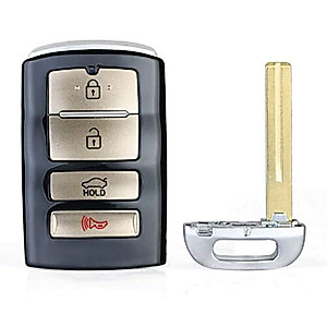 Keyecu Replacement Remote Key Shell Case Fob for 2017 2018 Kia Cadenza - TQ8-FOB-4F10