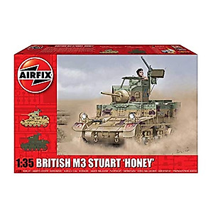 Airfix British M3 Stuart Honey 1:35 WWII Military Tank Armor Plastic Model Kit A1358