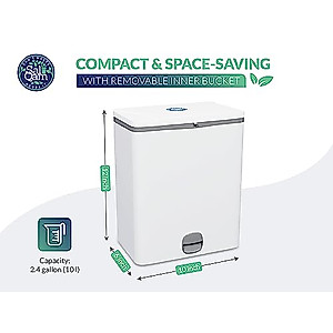 SALQAM Compost Bin for Kitchen - Lightweight & Stable Indoor Compost Bin - 10 L /2.4 Gallon Capacity - Removable Inner Bucket Kitchen Compost Bucket