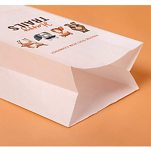 Yuzioey 36 Pack Woodland Baby Shower Bags, Forest Animals Gift Bags with 36 Thank You Stickers, Woodland Baby Shower Trails Bags, Woodland Baby Shower Decorations