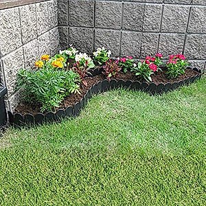 DSJGVN Garden, Wooden Border Fence, Fairytale Mini Garden, Privacy Fence Panel Fencing, Lawn Screening Border