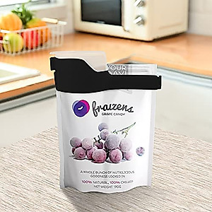 KUFUNG Food Storage Sealing Clips with Pour Spouts, Kitchen Chip Bag Clips, Plastic Cap Sealer Clips, Great for Kitchen Food Storage and Organization (M, Black)