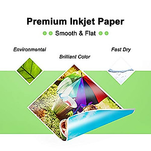 Koala Thick Photo Paper 8.5x11 Inches Heavyweight Double Sided High Glossy 100 Sheets 260gsm only Compatible with Inkjet Printer